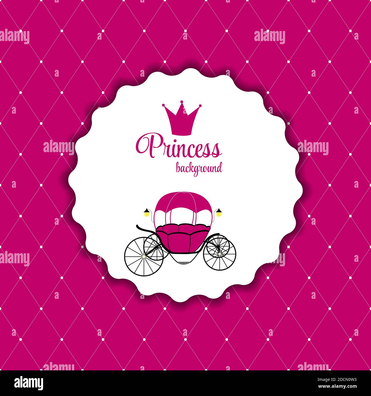 Pink Princess Crown Background Illustration Stock Photo - Alamy
