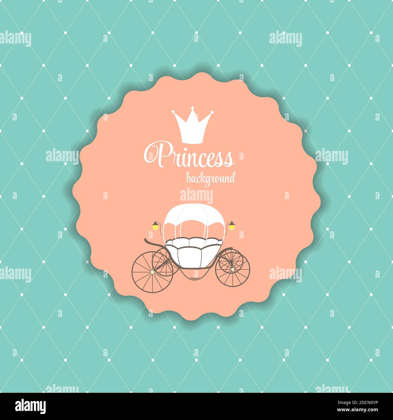 Pink Princess Crown Background Illustration Stock Photo - Alamy