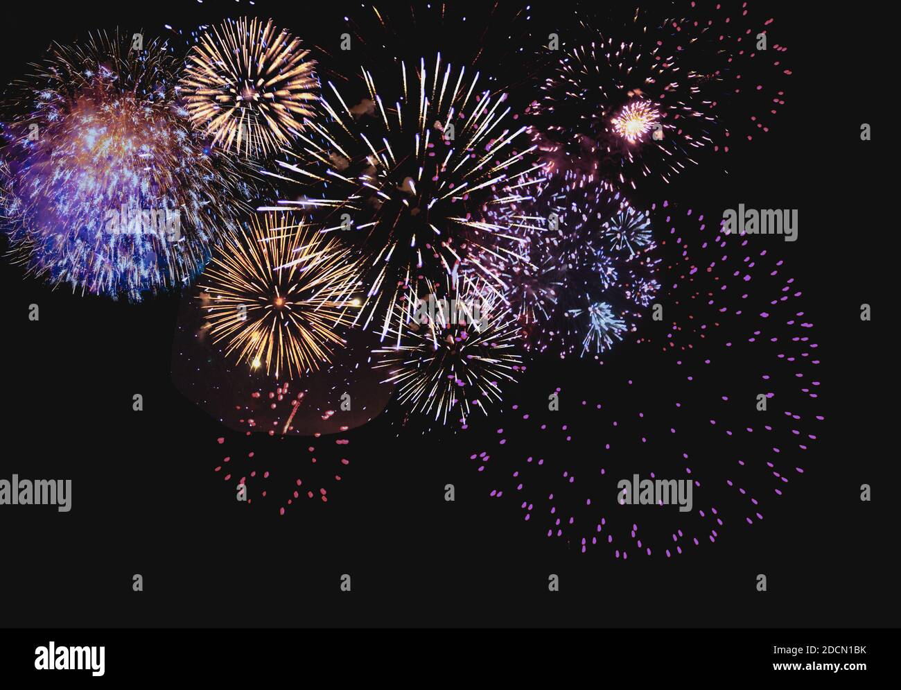 Abstract colored firework background with free space for text Stock ...