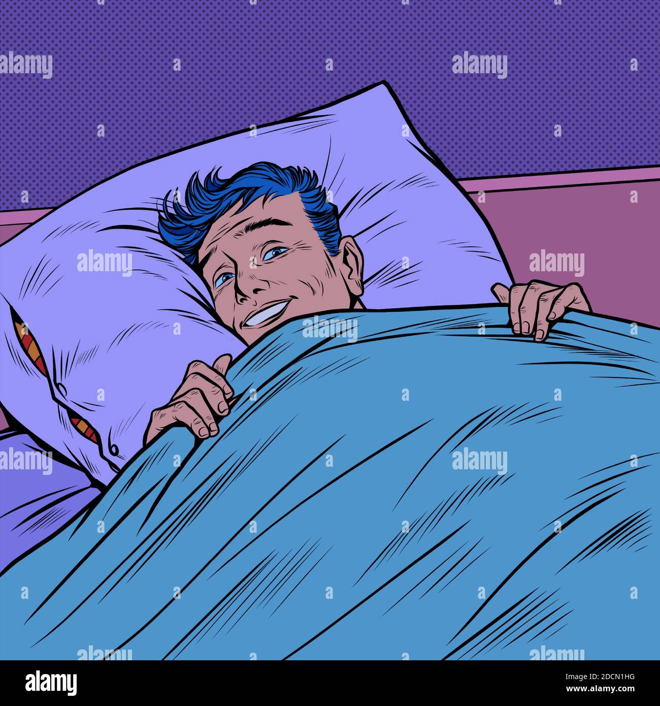 Young man bedroom Stock Vector Images - Alamy