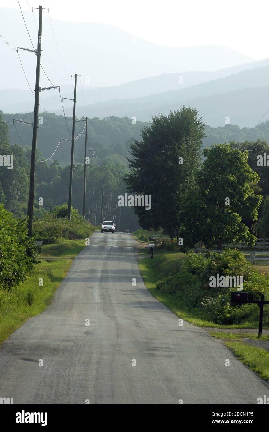 Unmarked road in rural Virginia, USA Stock Photo - Alamy