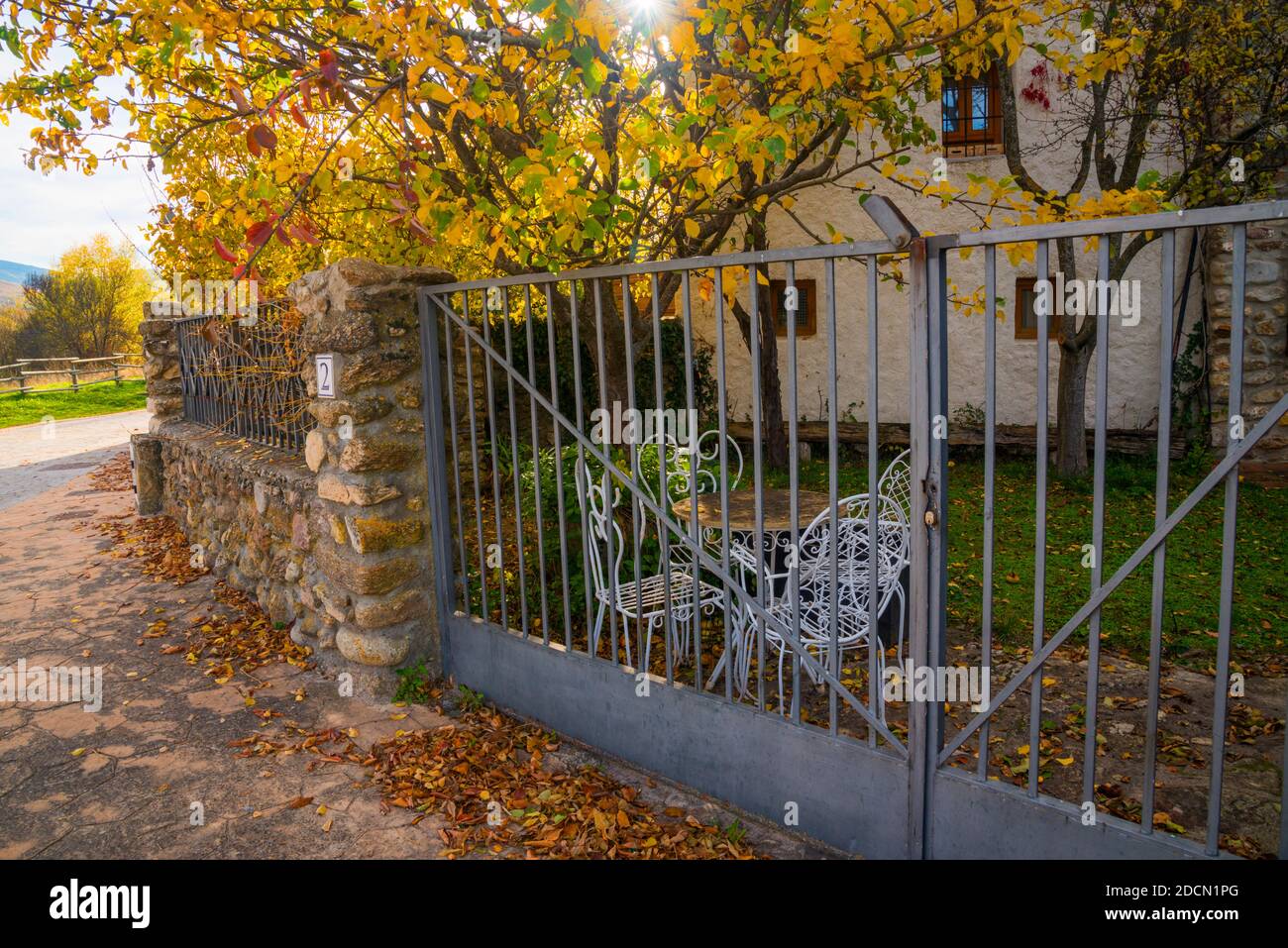 Country house. Pinilla del Valle, Madrid province, Spain Stock Photo ...