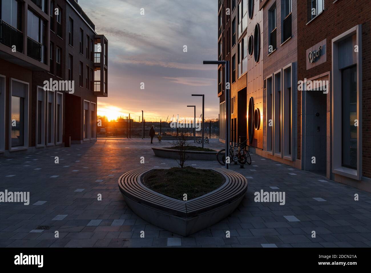 TALLINN, ESTONIA - APRIL, 22, 2020:A new residential area at Port ...
