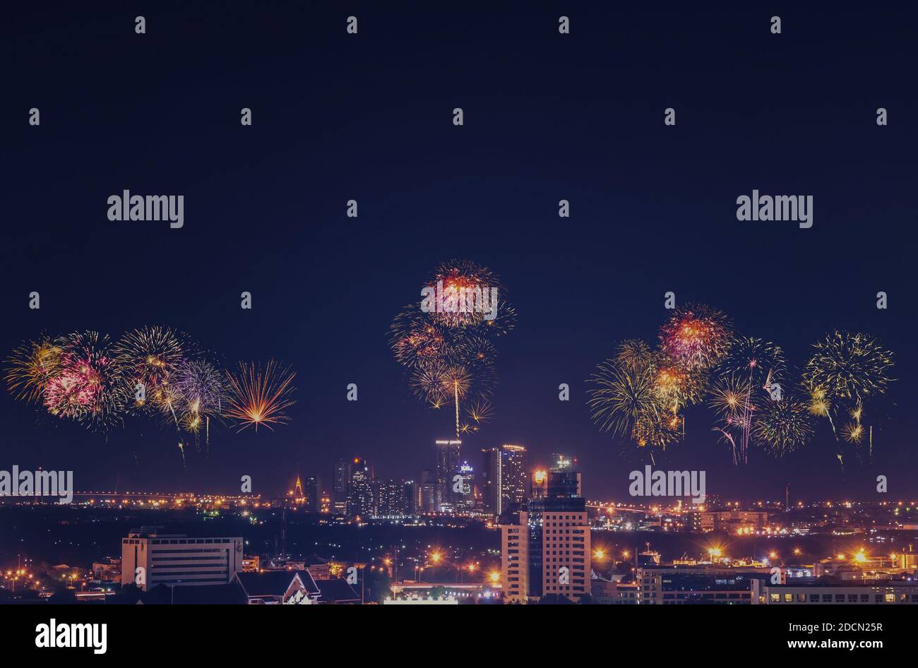 Abstract colored firework background with free space for text Stock ...