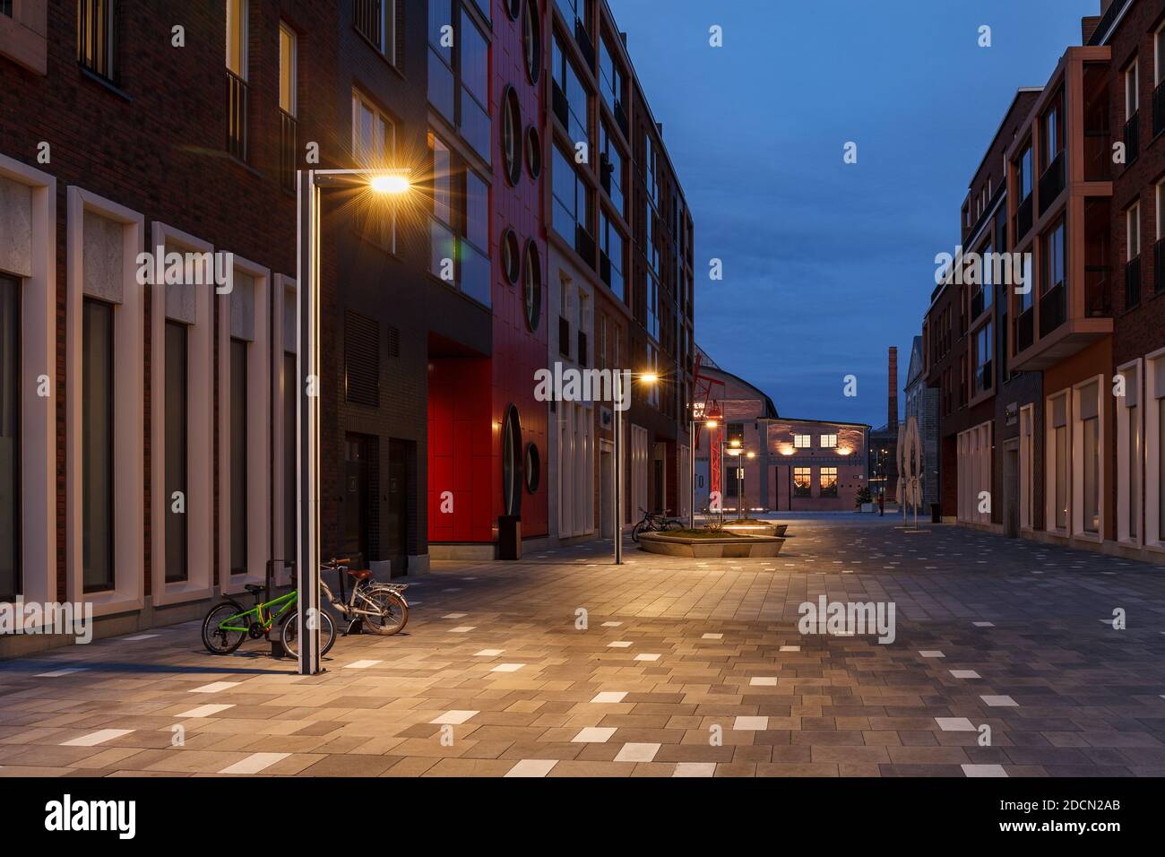 A new residential area at Port Noblessner. Spring evening time Stock ...