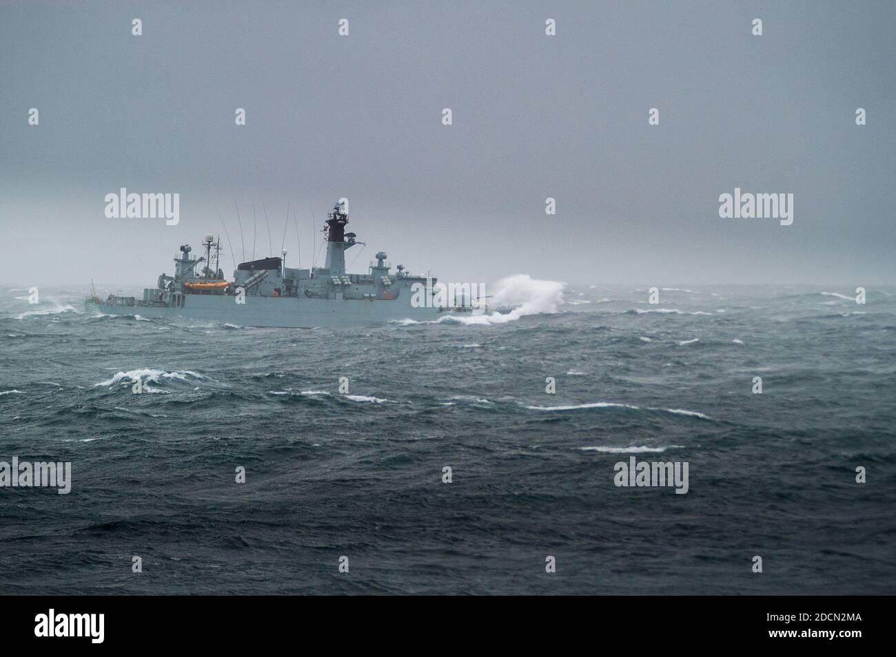 HDMS Olfert Fischer (F355) a Niels Juel class corvette of the Royal ...