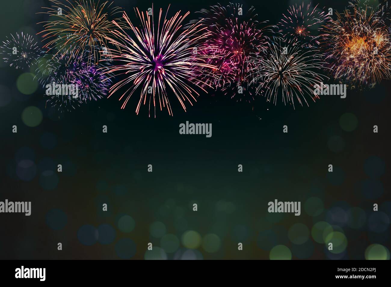 Abstract colored firework background with free space for text Stock ...