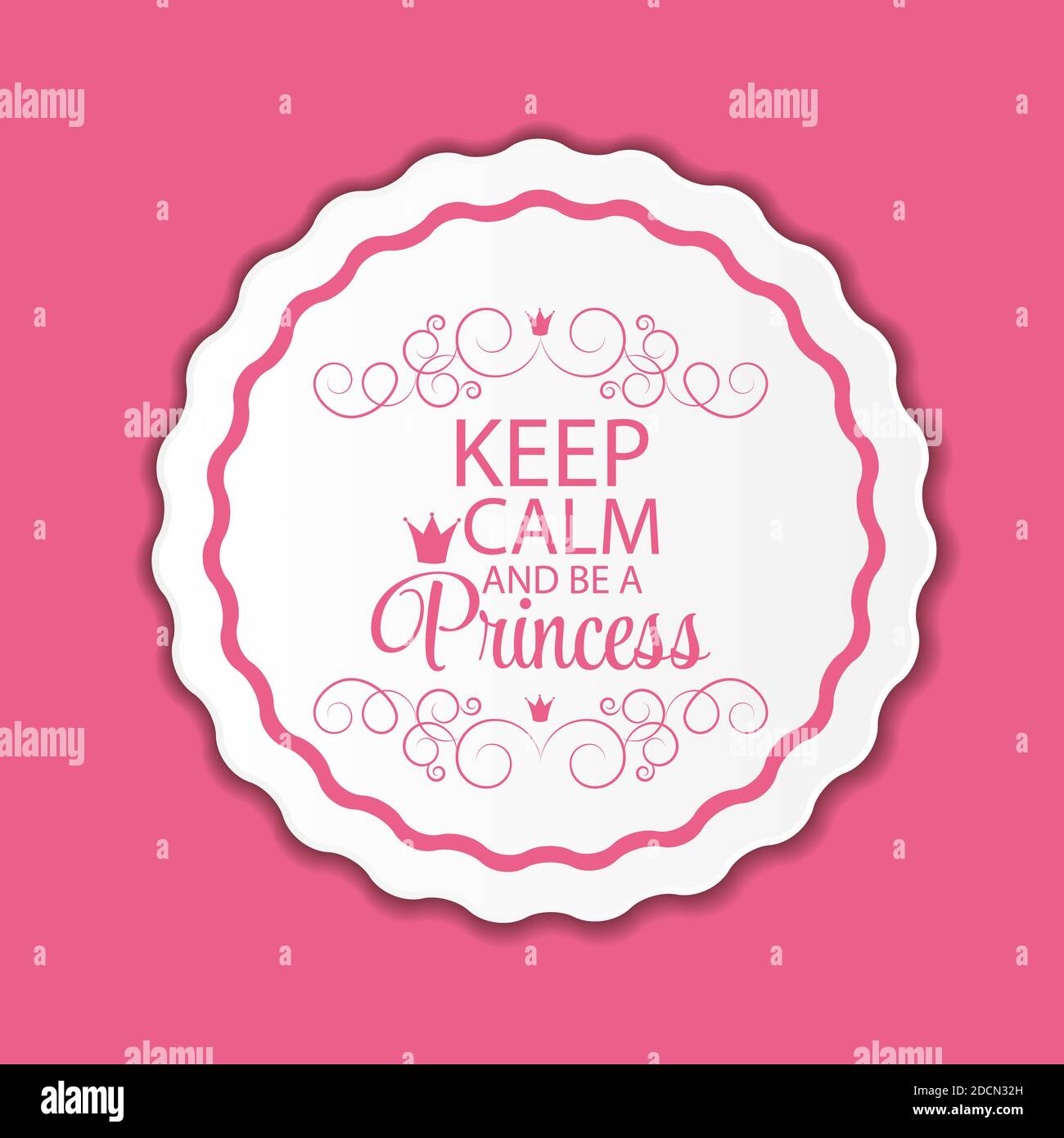 Pink Princess Crown Background Illustration Stock Photo - Alamy
