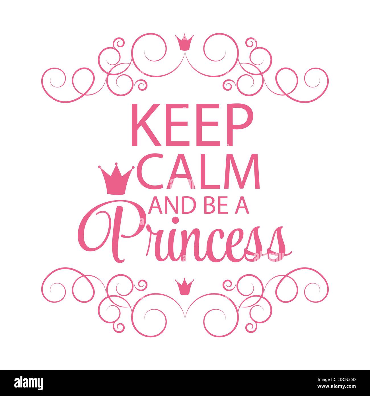 Pink Princess Crown Background Illustration Stock Photo - Alamy