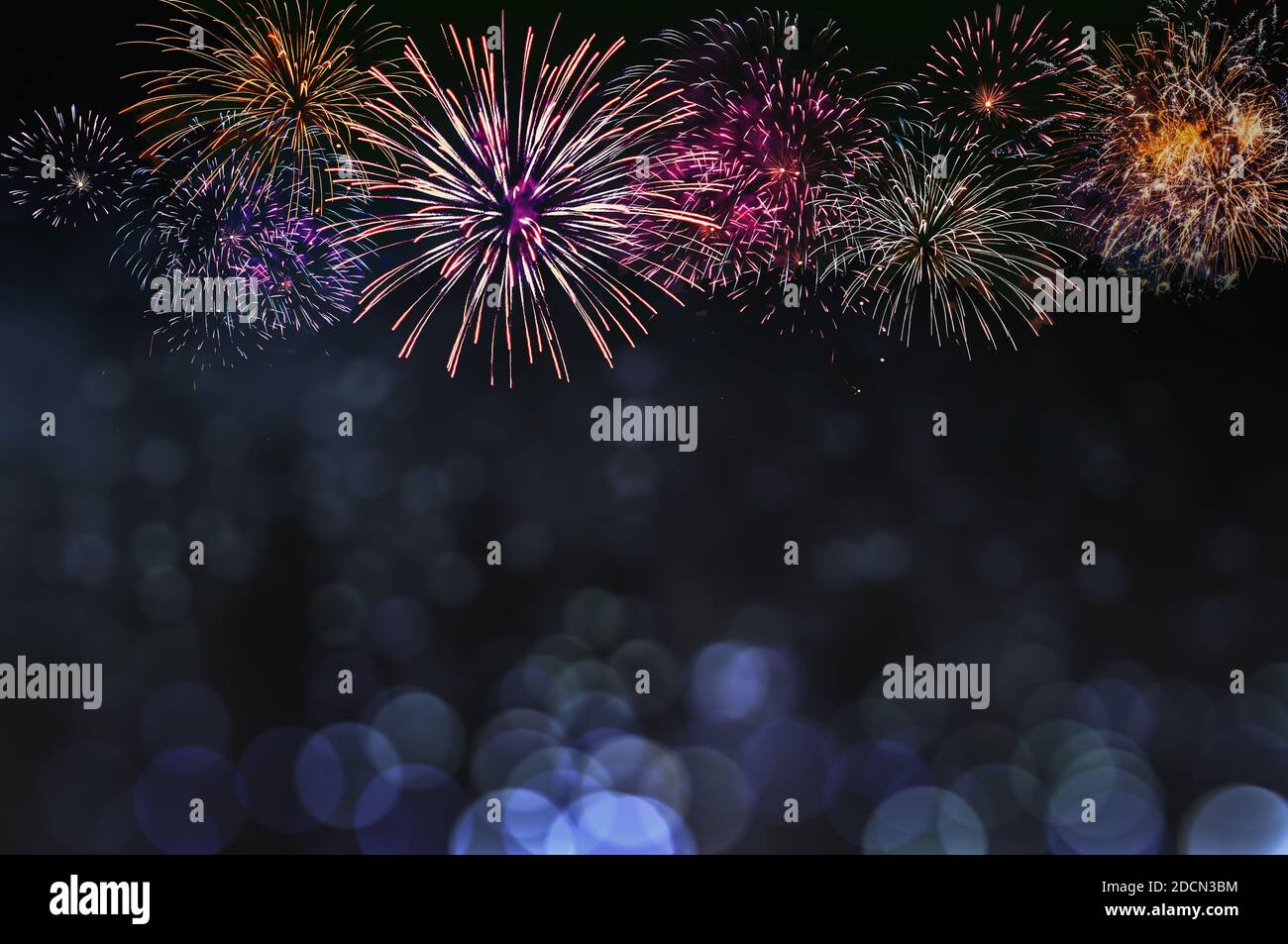 Abstract colored firework background with free space for text Stock ...