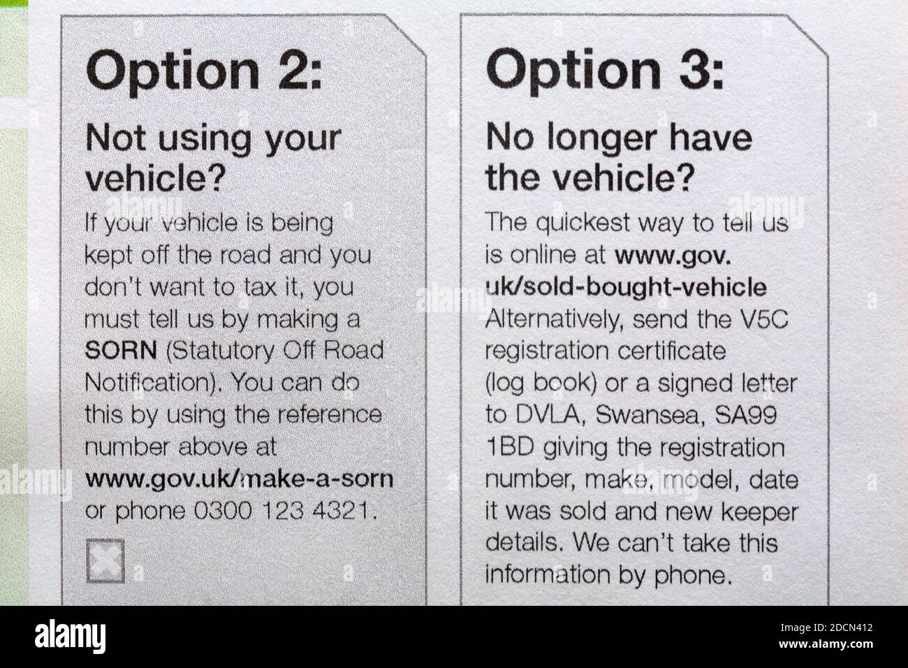 Statutory off road notification hi-res stock photography and images - Alamy