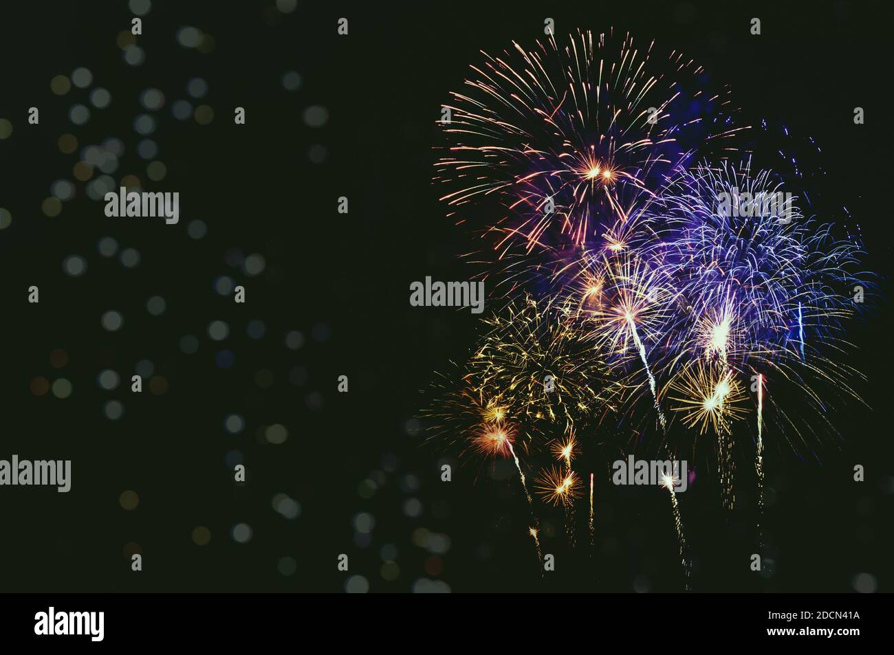 Abstract colored firework background with free space for text Stock ...