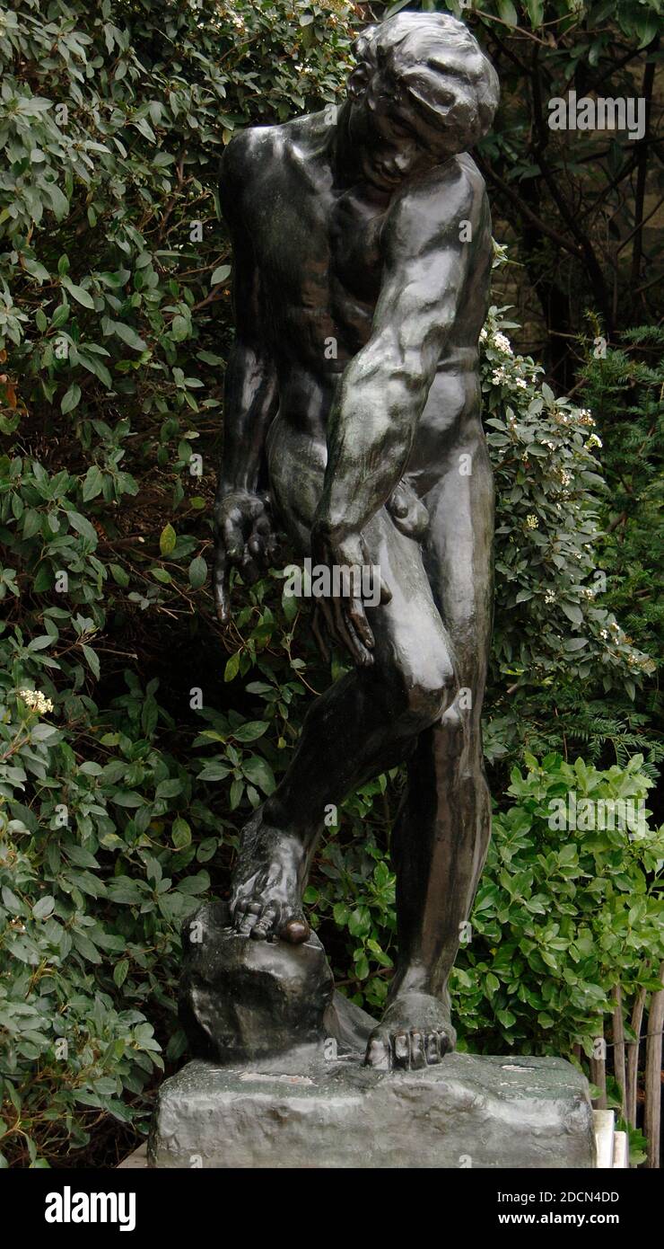 Auguste Rodin (1840-1917). French sculptor. Adam, 1880-1881. Bronze ...