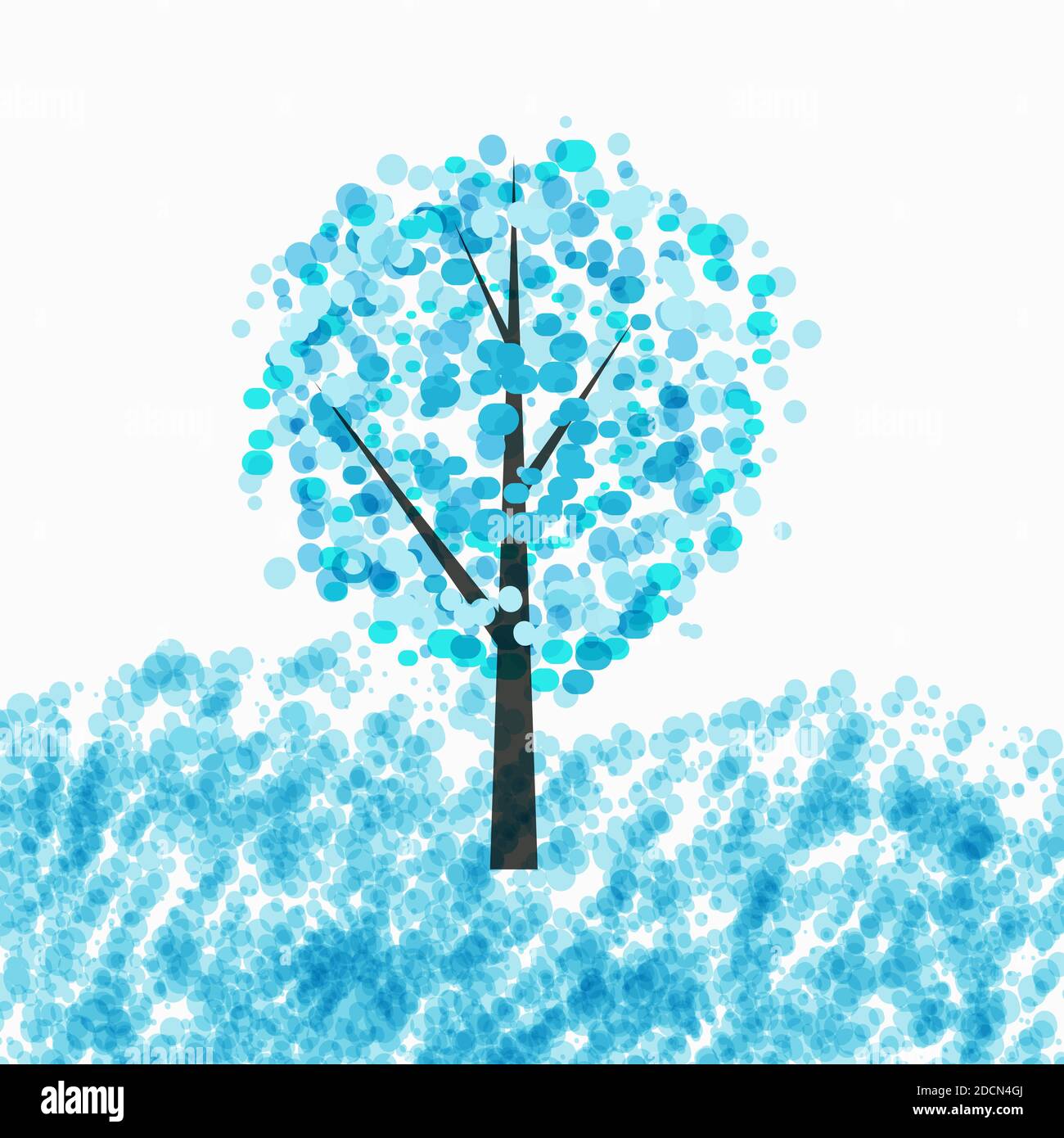Abstract Beautiful Winter Tree Background Illustration Stock Photo - Alamy