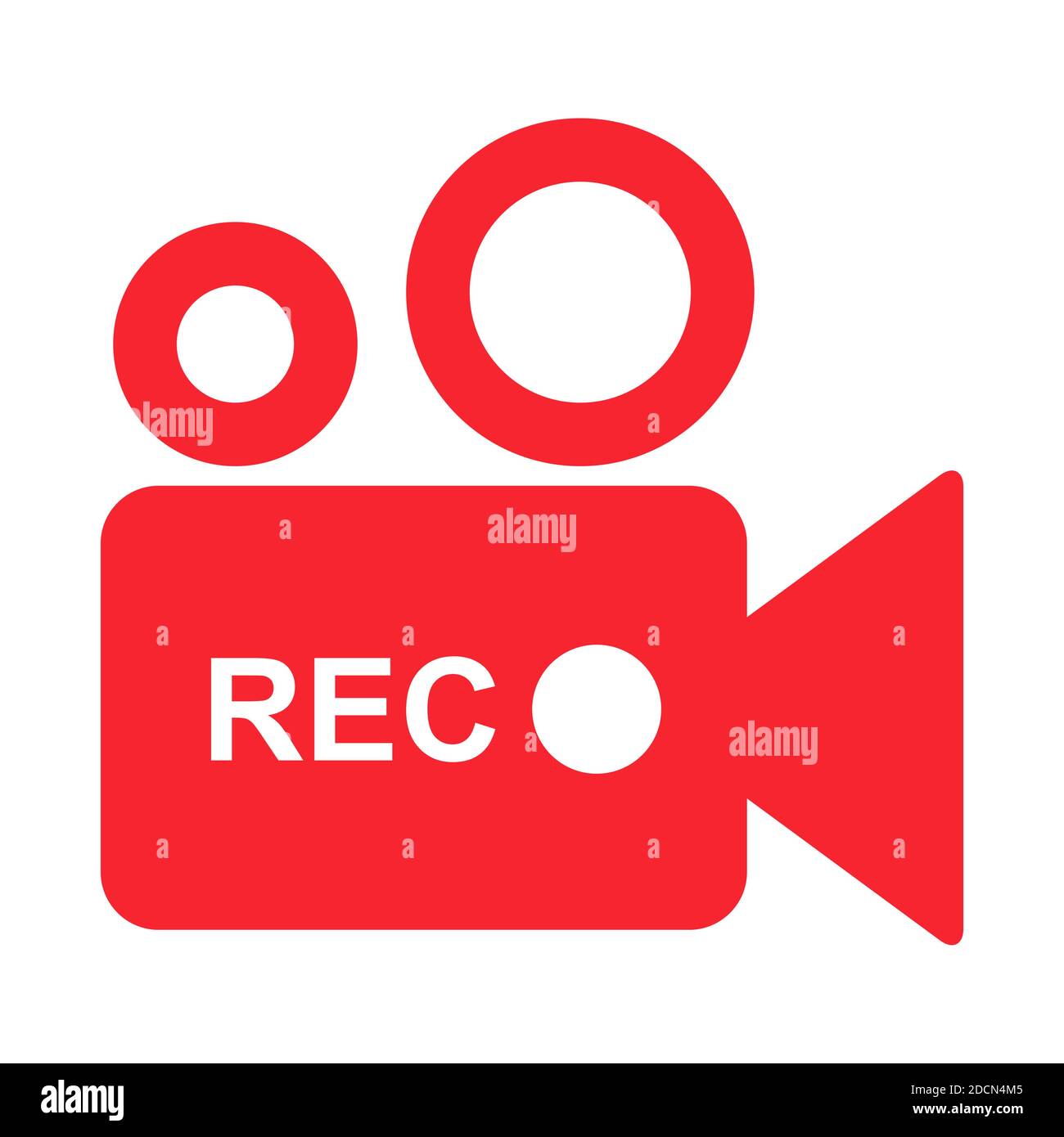 Recording sign button, red app panel, rec, vector symbol isolated on ...