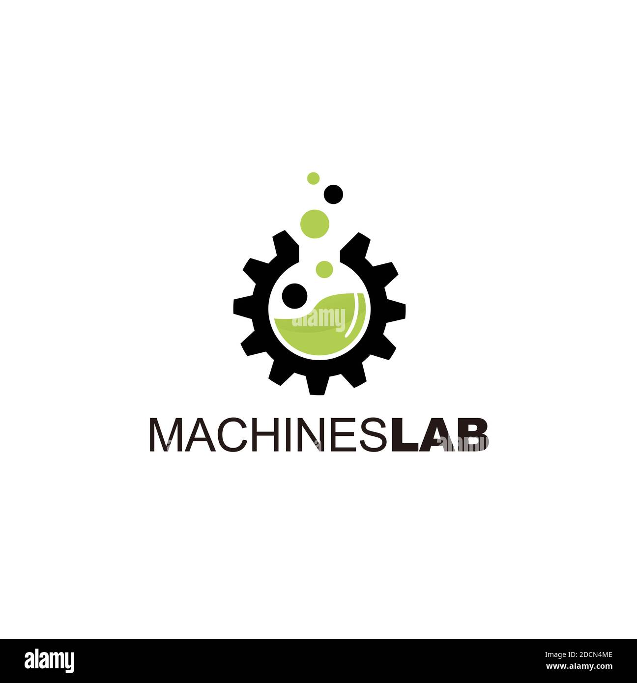 Laboratory Machine logo template Stock Photo - Alamy