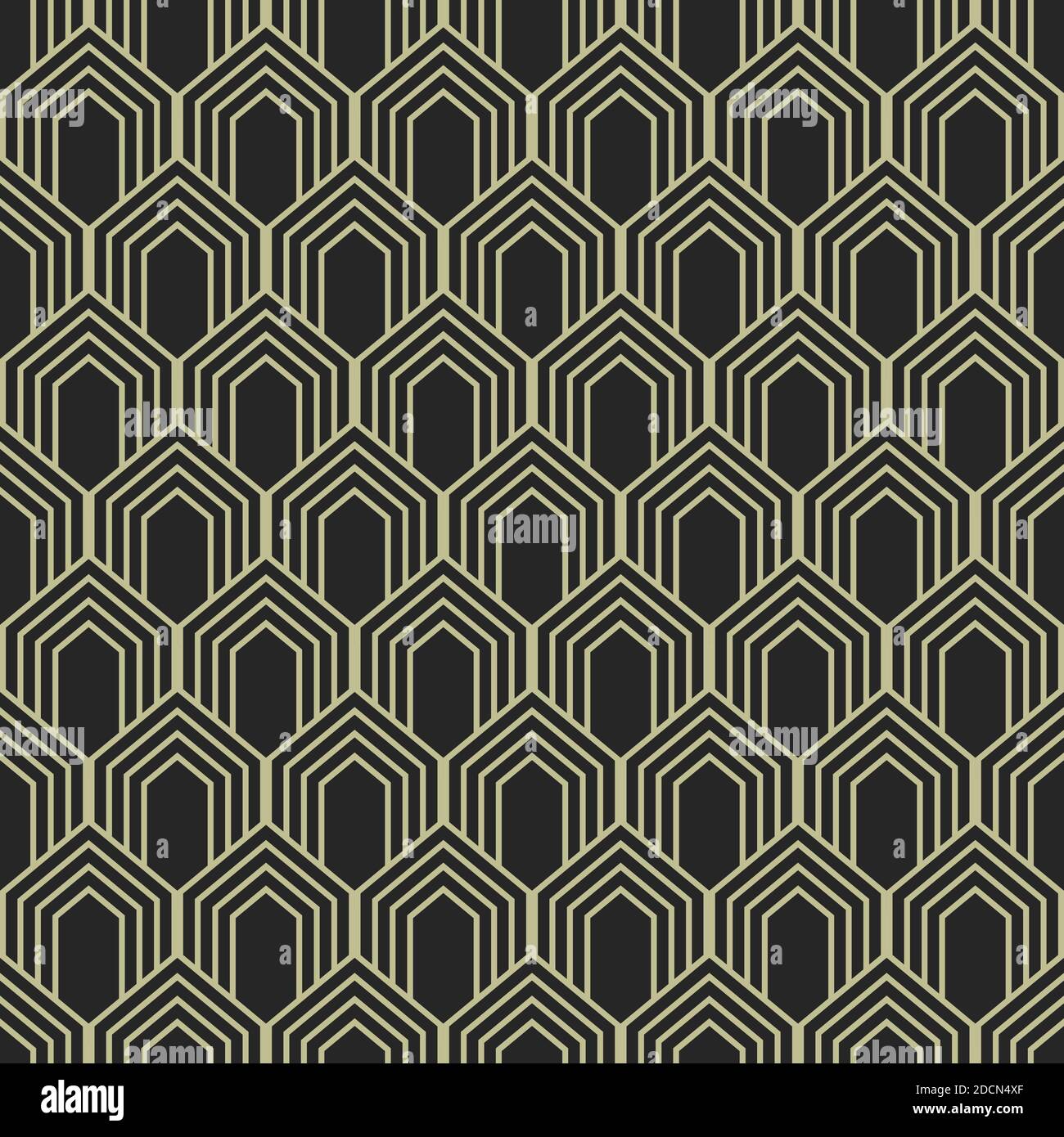 Line seamless pattern in art deco style. Geometric art deco background ...