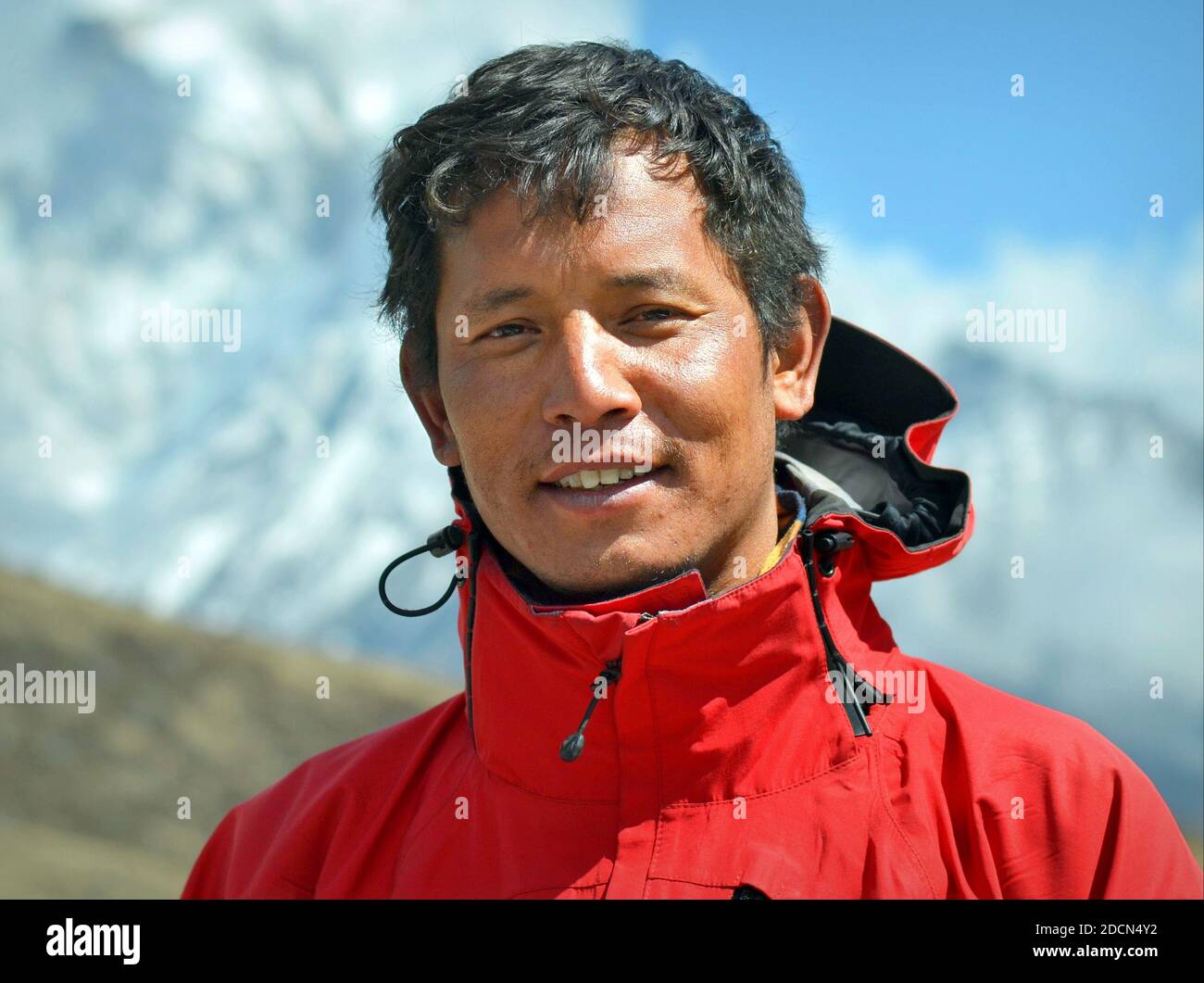 Young professional Nepali Tamang climbing guide from the Himalayas ...