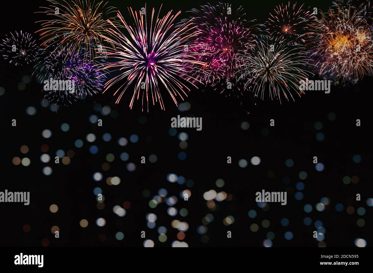 Abstract colored firework background with free space for text Stock ...
