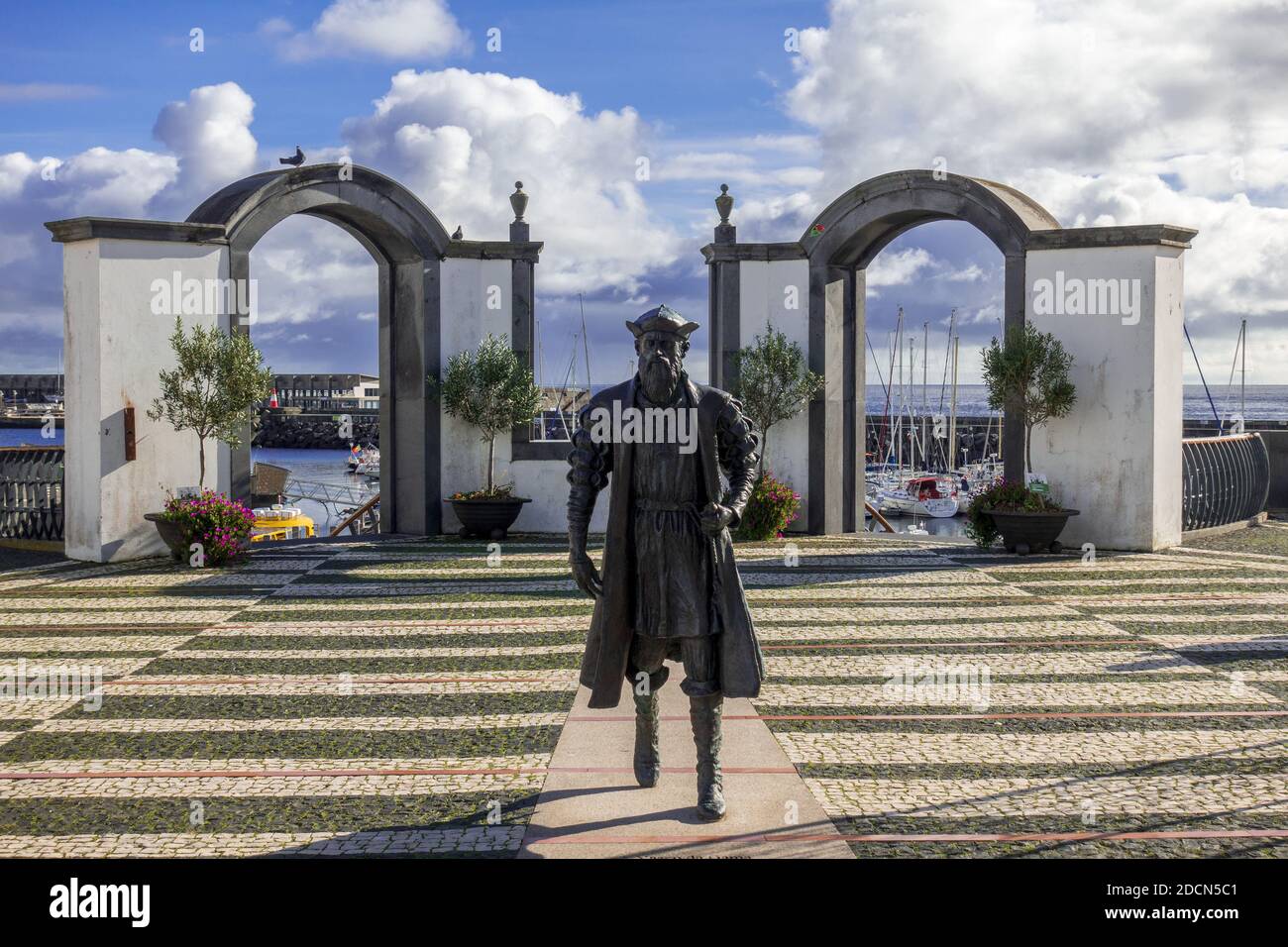 Statue of Vasco da Gama In Angra Do Heroismo, Terceira Azores By The ...