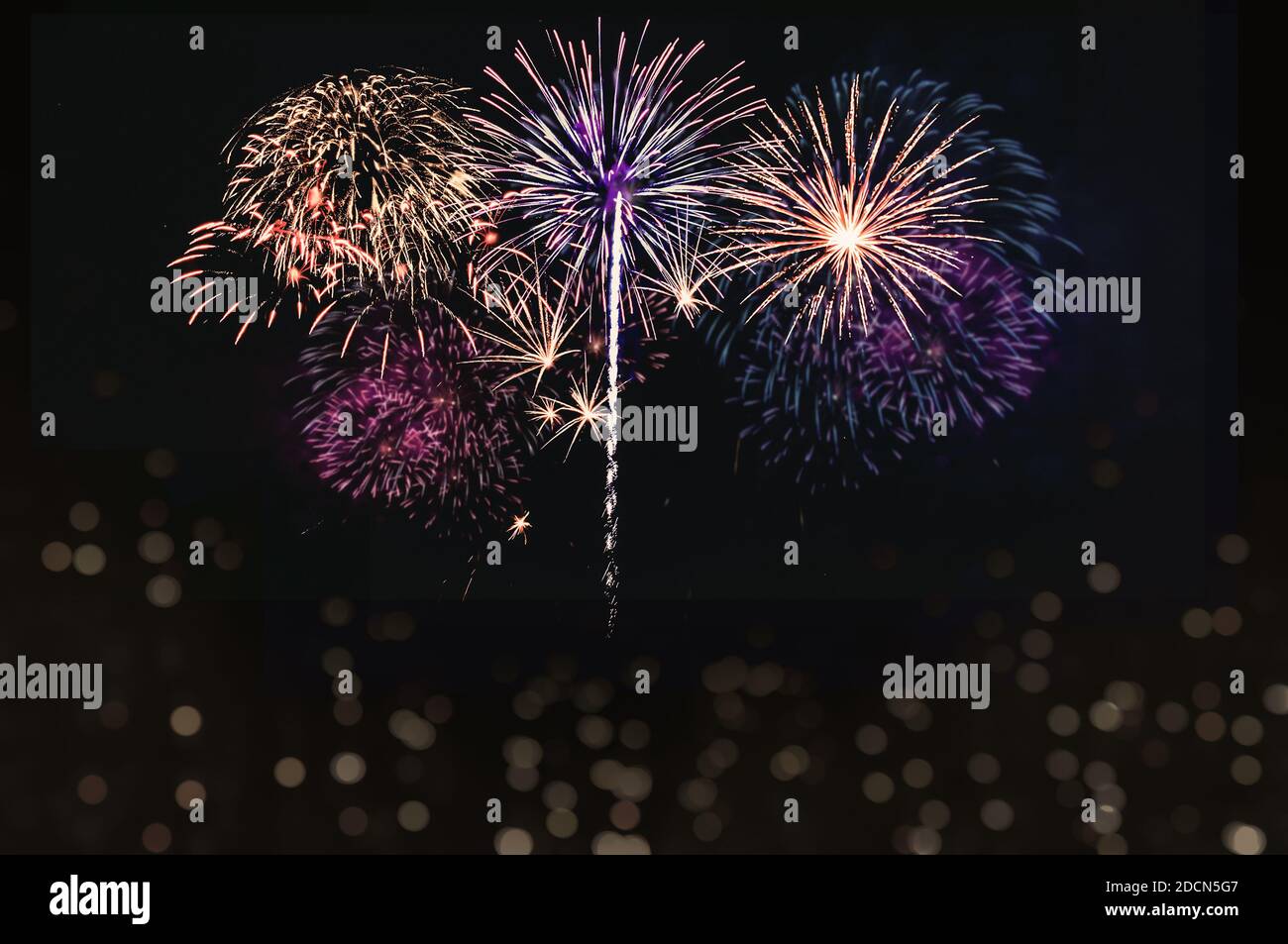 Abstract colored firework background with free space for text Stock ...
