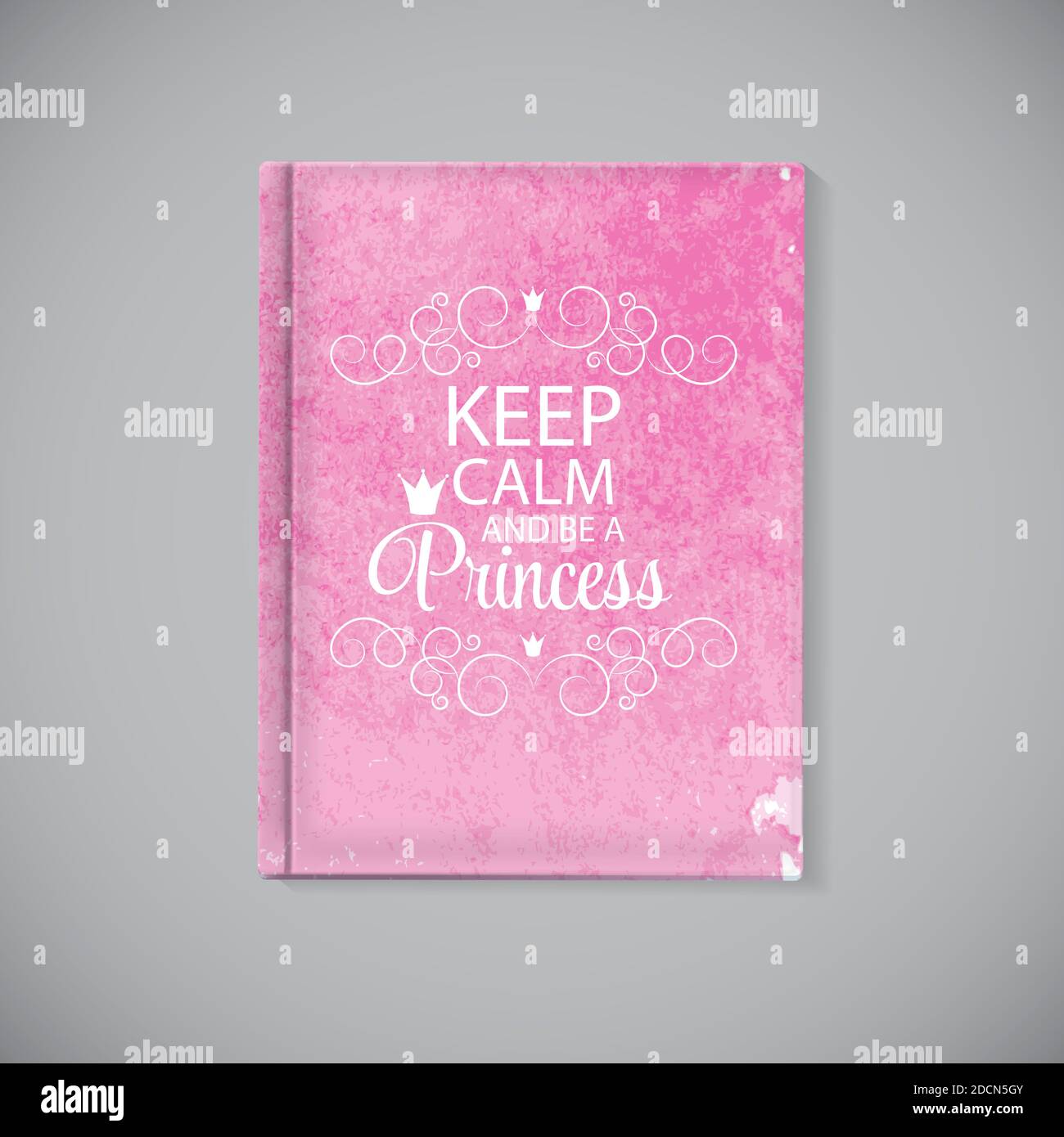Book Cover Template with Princess Crown Background Illustration Stock ...
