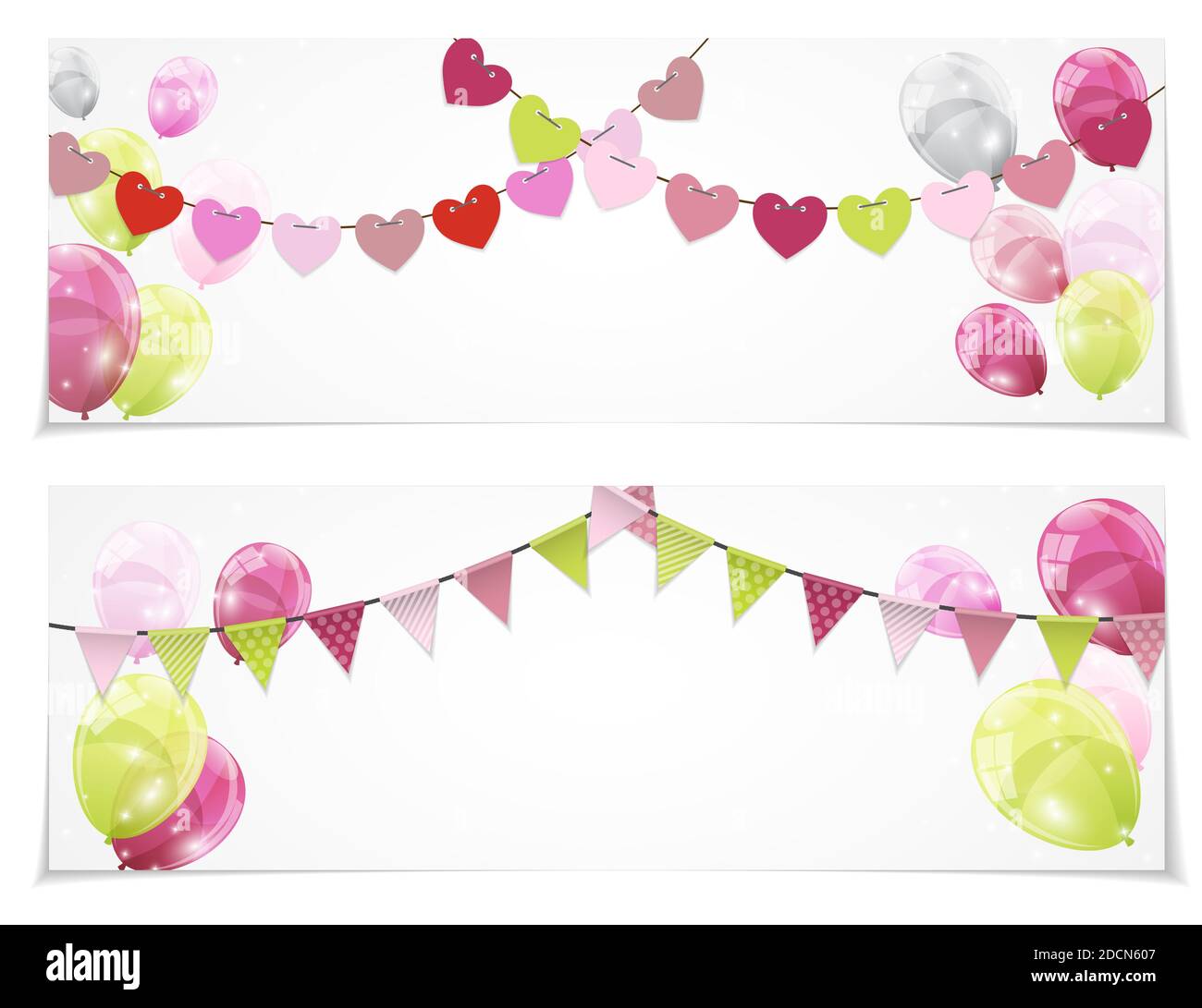 Color Glossy Balloons Card Set Background Illustration Stock Photo - Alamy