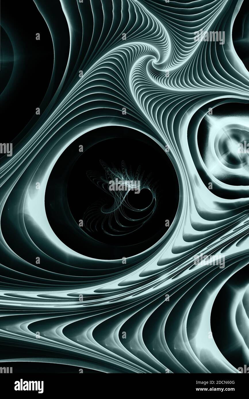 Blue planet in the infinity of everything, a fractal symbolizing the ...