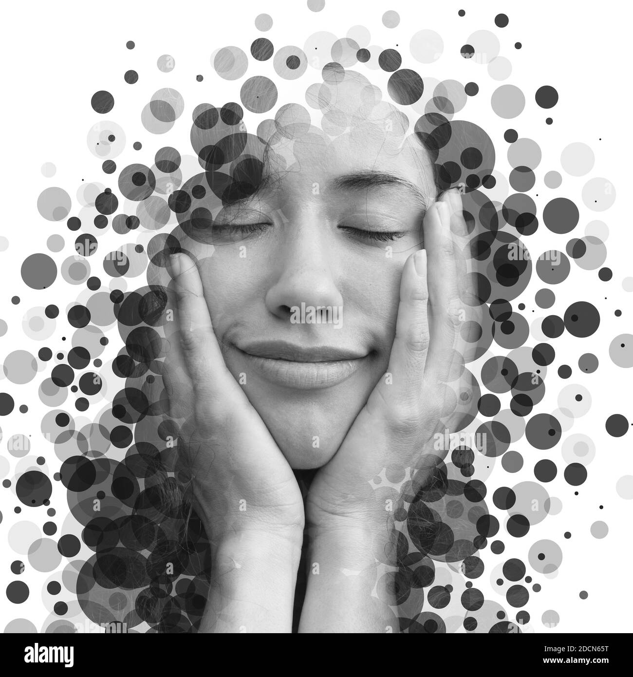 Half Black And White Face