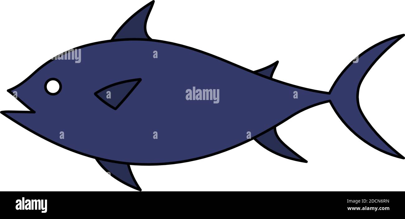 Fish Icon. Editable Outline With Color Fill Design. Vector Illustration ...