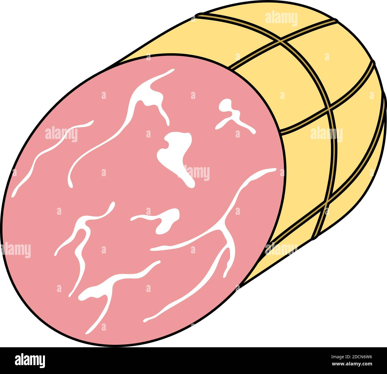 Ham Icon. Editable Outline With Color Fill Design. Vector Illustration ...