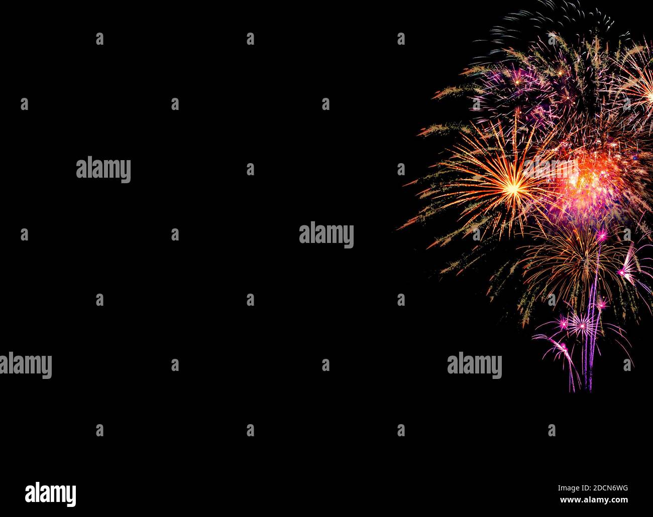 Abstract colored firework background with free space for text Stock ...