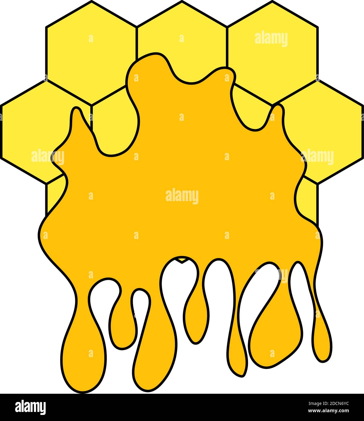 Honey Icon. Editable Outline With Color Fill Design. Vector ...
