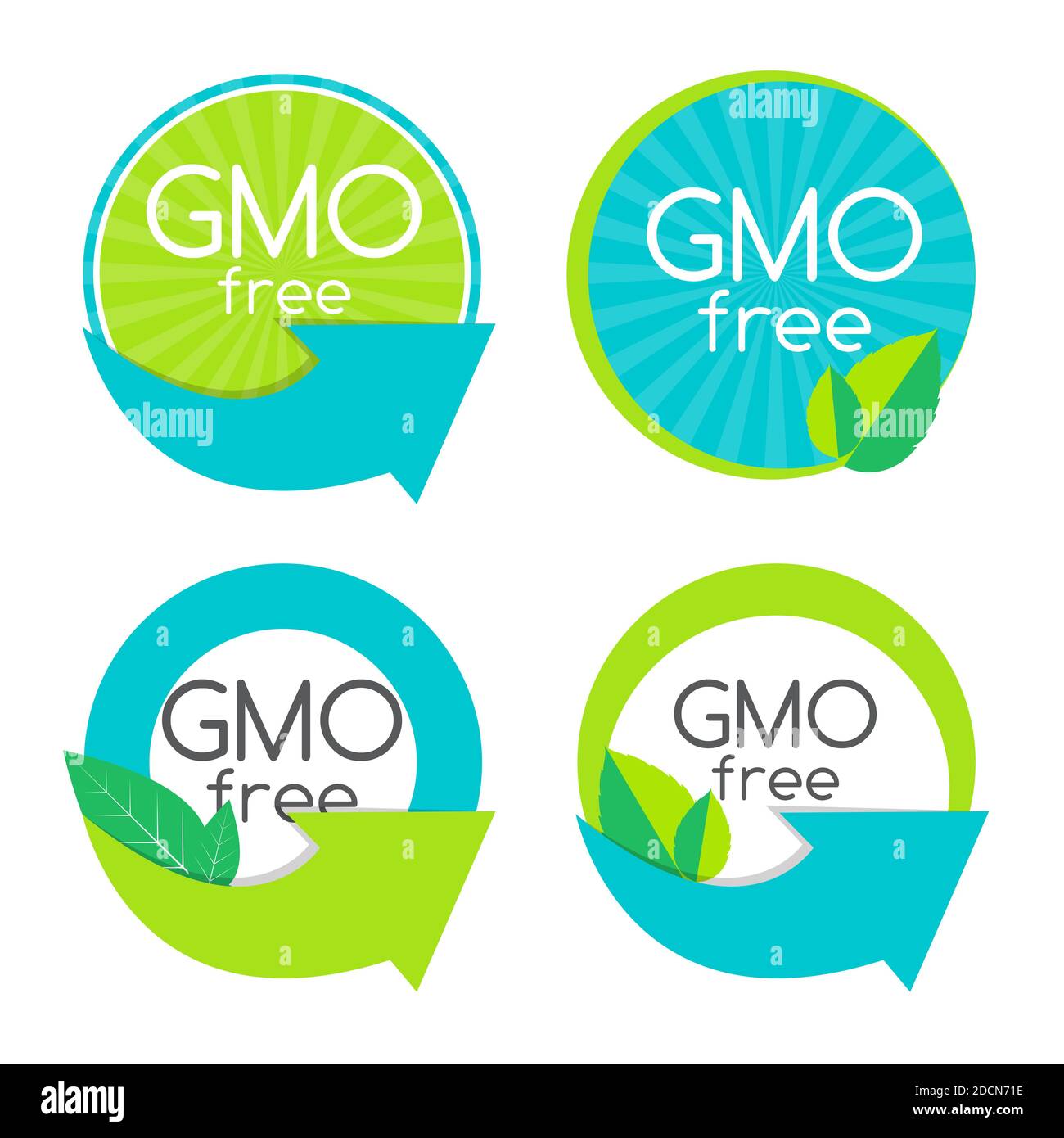 Gmo Free Label Set Illustration Stock Photo - Alamy