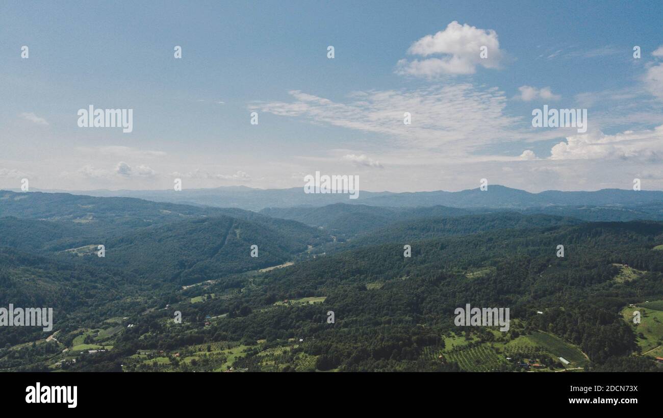 Aerial shot low hills hi-res stock photography and images - Alamy