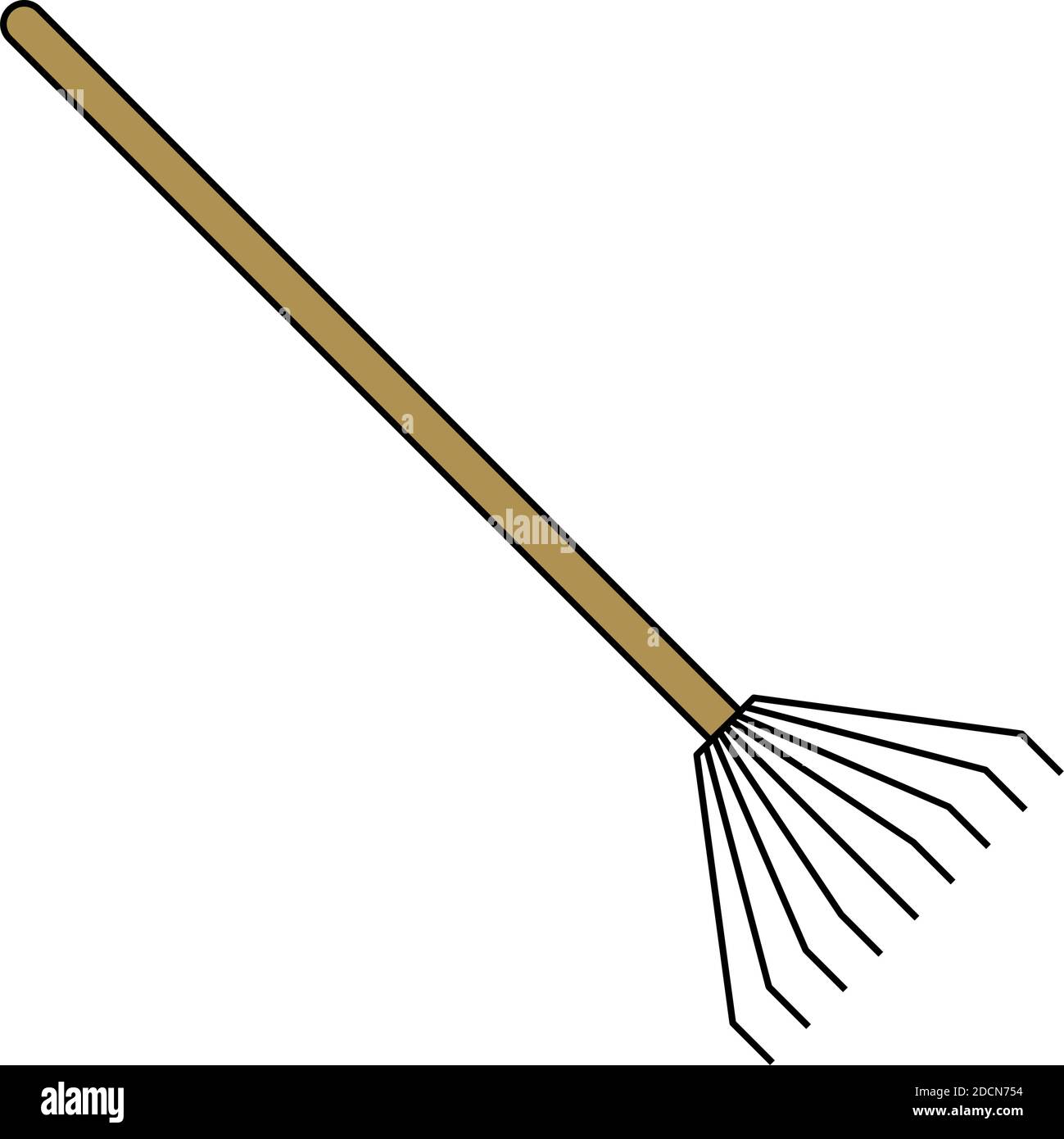 Rake Icon. Editable Outline With Color Fill Design. Vector Illustration ...