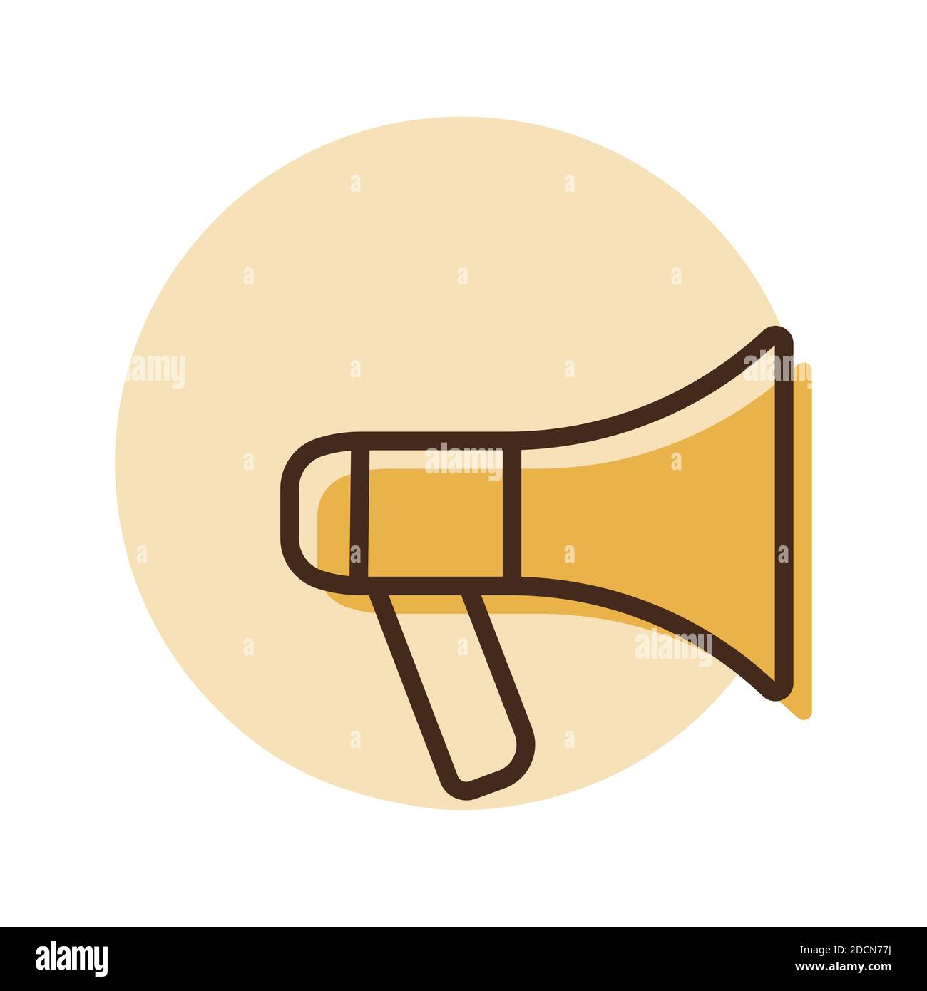 Megaphone or loudspeaker vector icon. Demonstration, manifestation ...