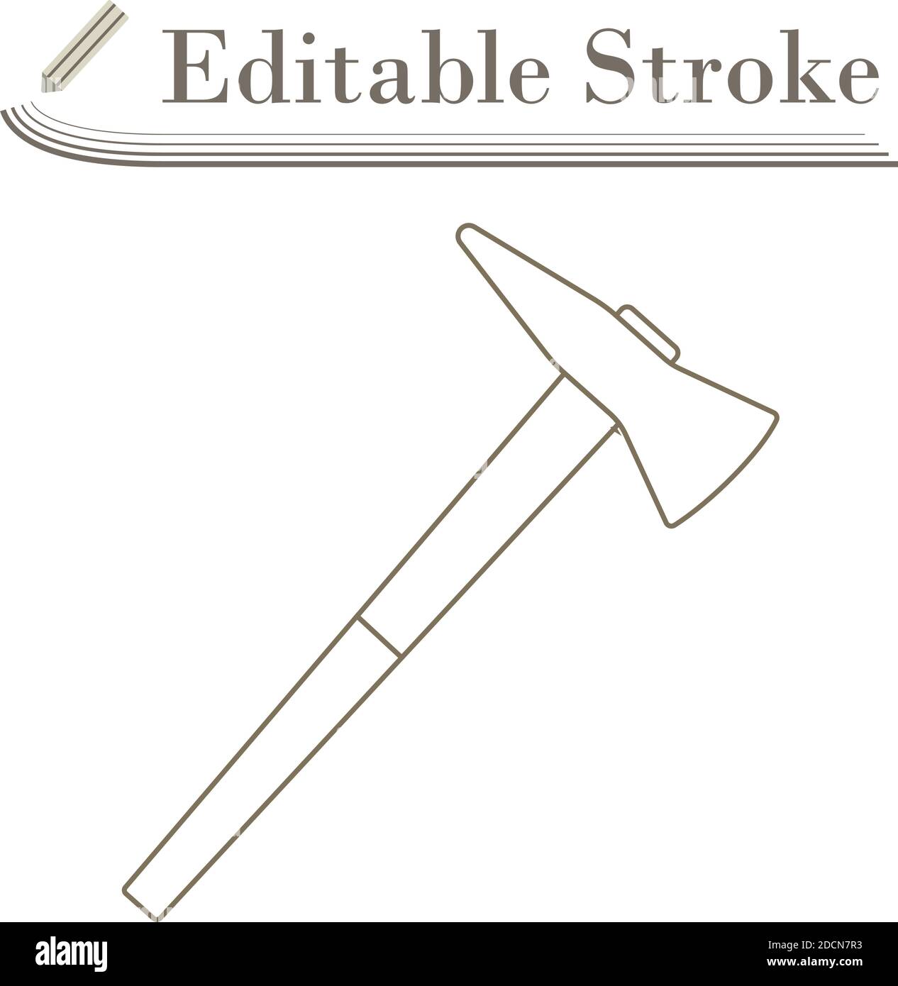 Fire Axe Icon. Editable Stroke Simple Design. Vector Illustration Stock ...