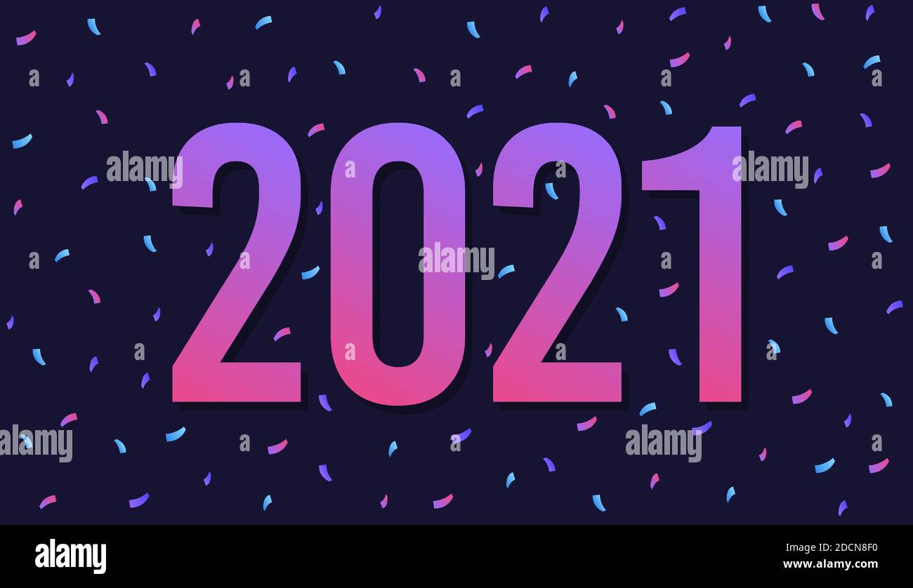 2021 calendar vector colorful hi-res stock photography and images - Alamy