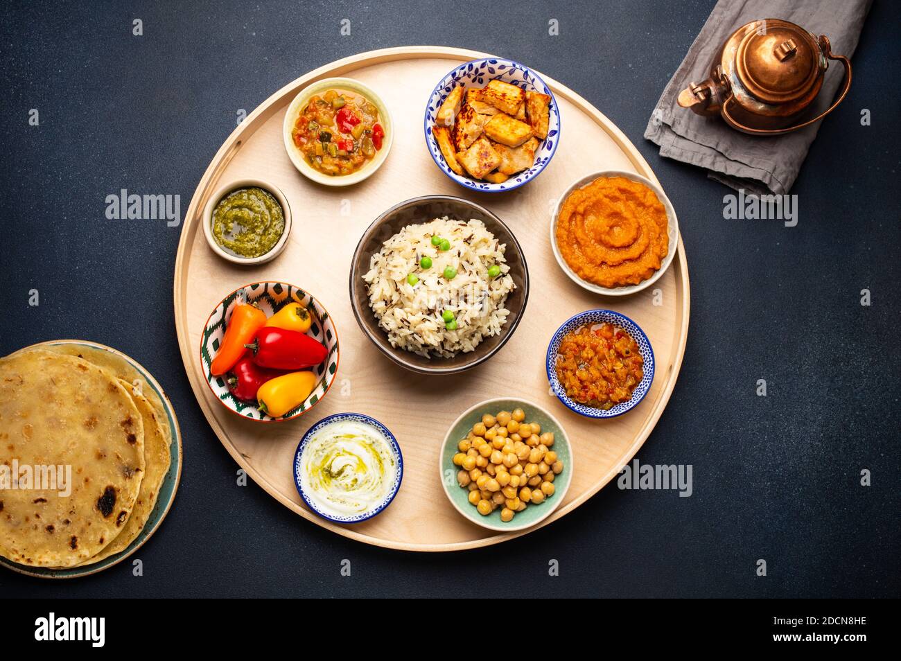 Traditional Indian Thali Stock Photo - Alamy