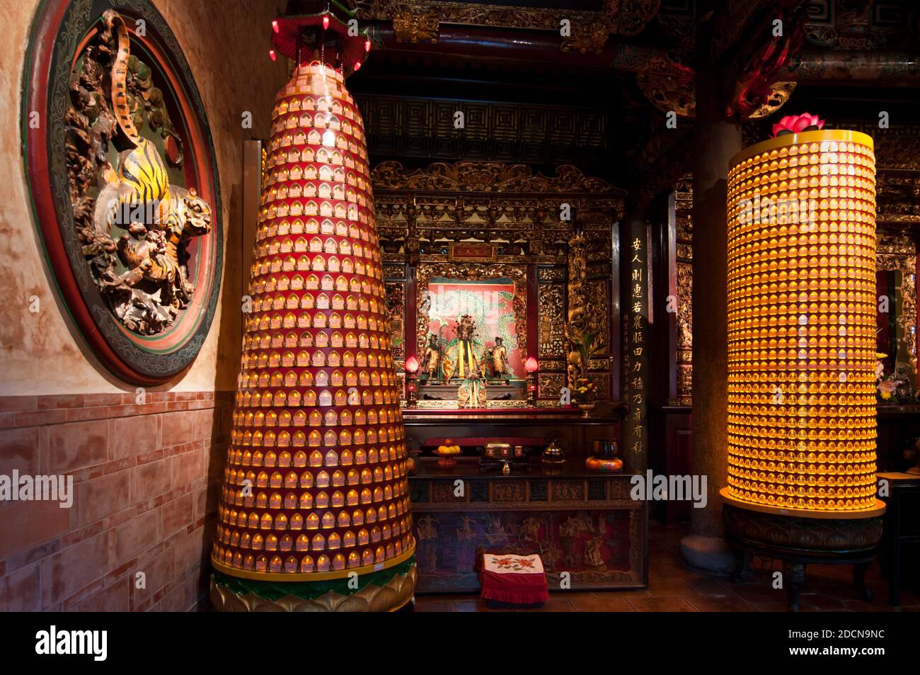 Taiwan, Taipei, temple interior Stock Photo - Alamy