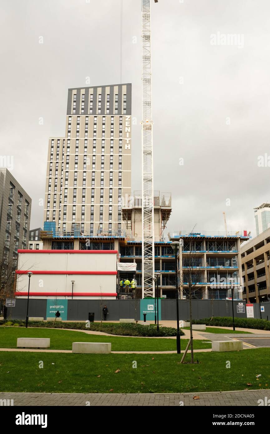 November 2020 - Construction works in progress in Cardiff for the ...