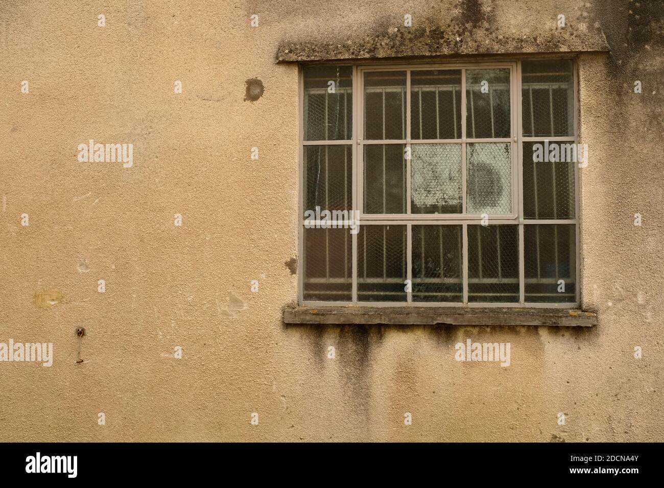 November 2020 - Old window, with security bars inside them Stock Photo ...
