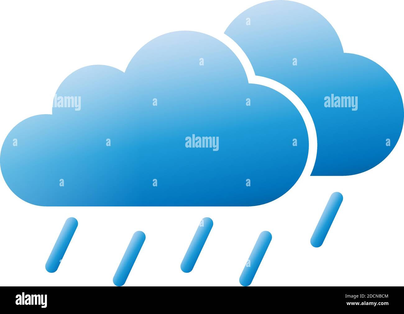 Cloud symbol for rainy and overcast weather colorful vector icon Stock ...