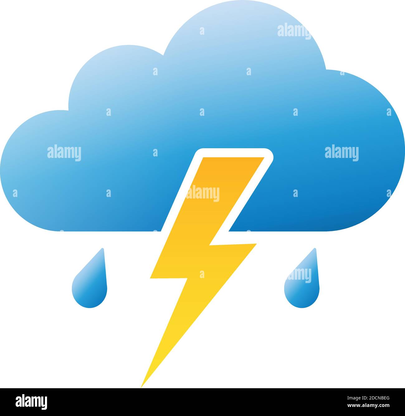 Thunderstorm cloud with thunder for stormy and rainy weather colorful ...