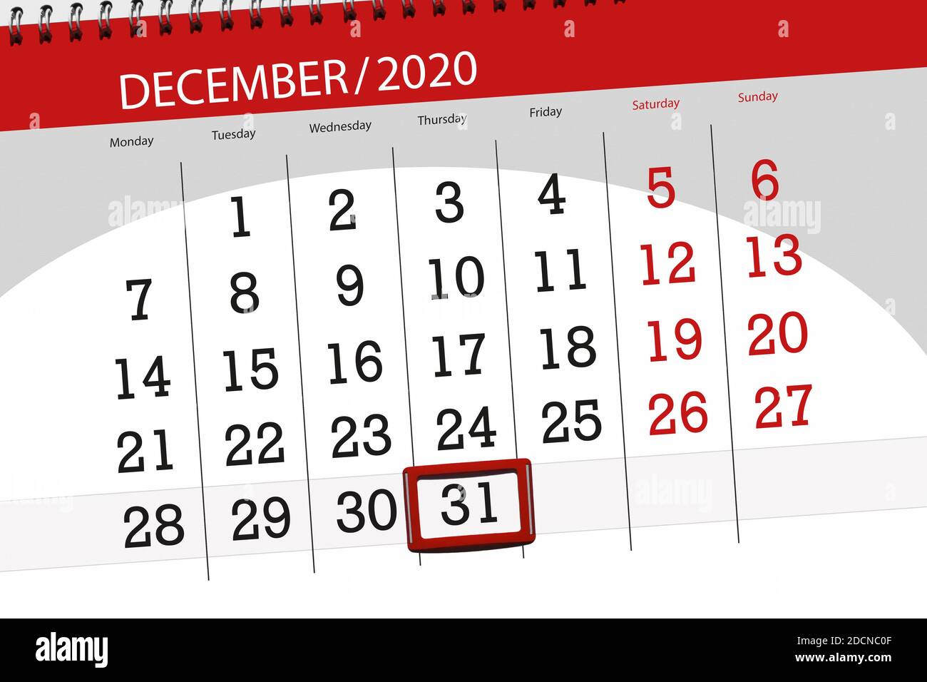 December 31 calendar daily hi-res stock photography and images - Alamy