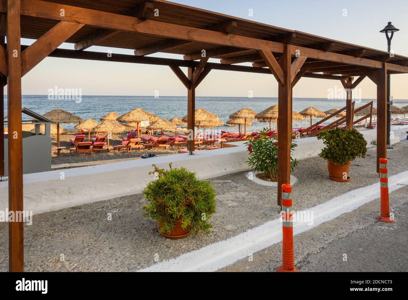 Perissa town sea greek village view hi-res stock photography and images ...