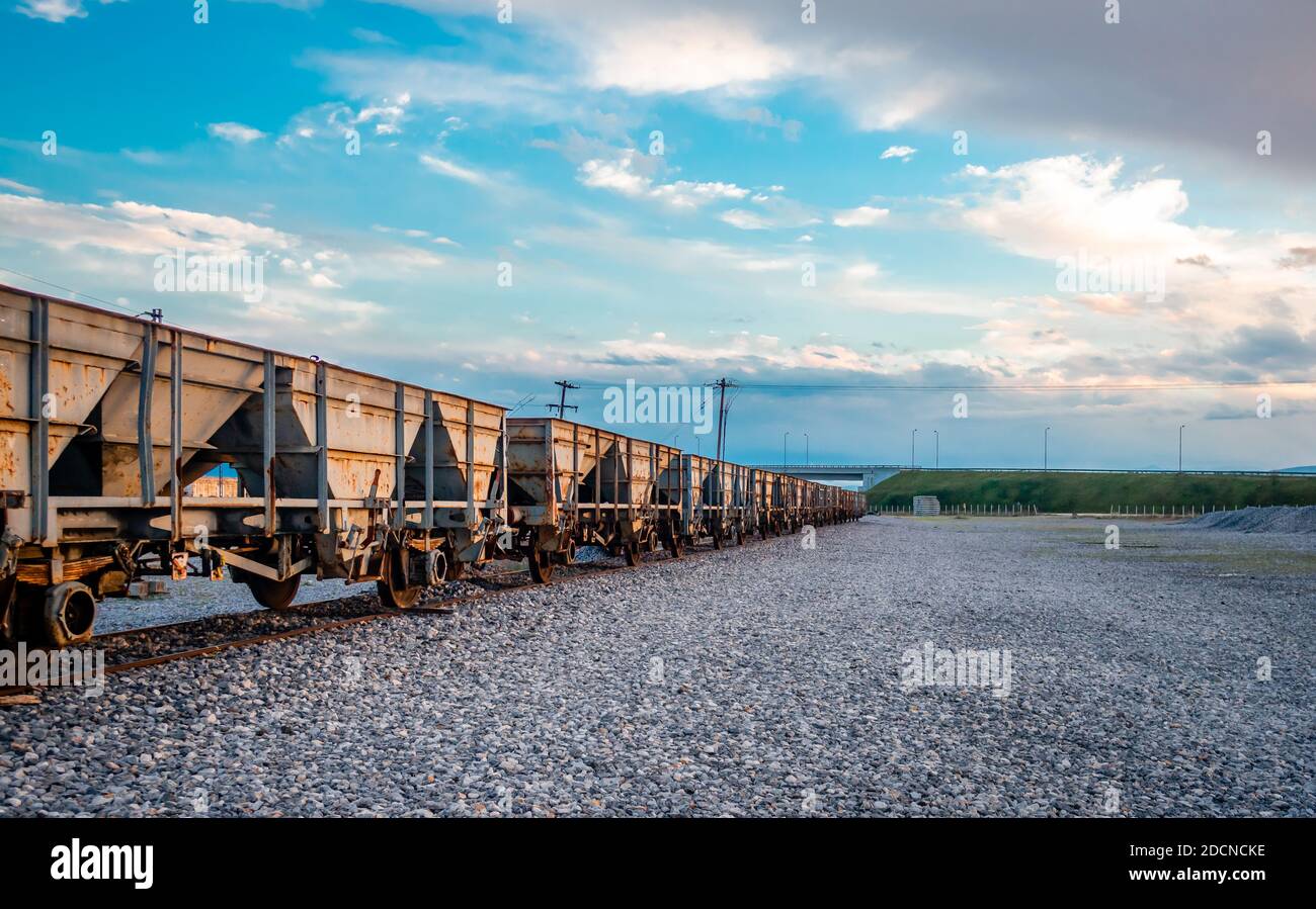 Abandoned cargo wagons on hi-res stock photography and images - Alamy