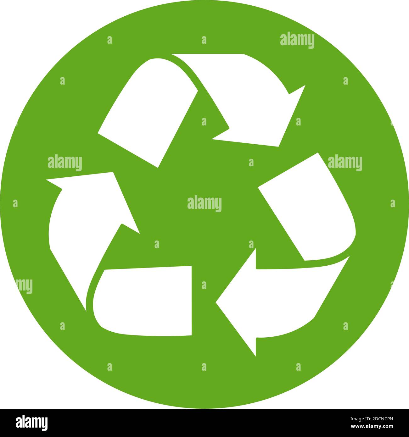 Simple green recycling and reuse symbol button Stock Vector Image & Art ...