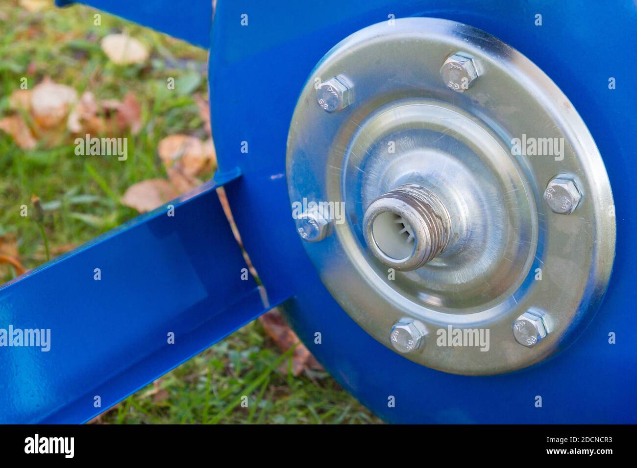 Blue metal water tank for 50 liters of water Stock Photo - Alamy